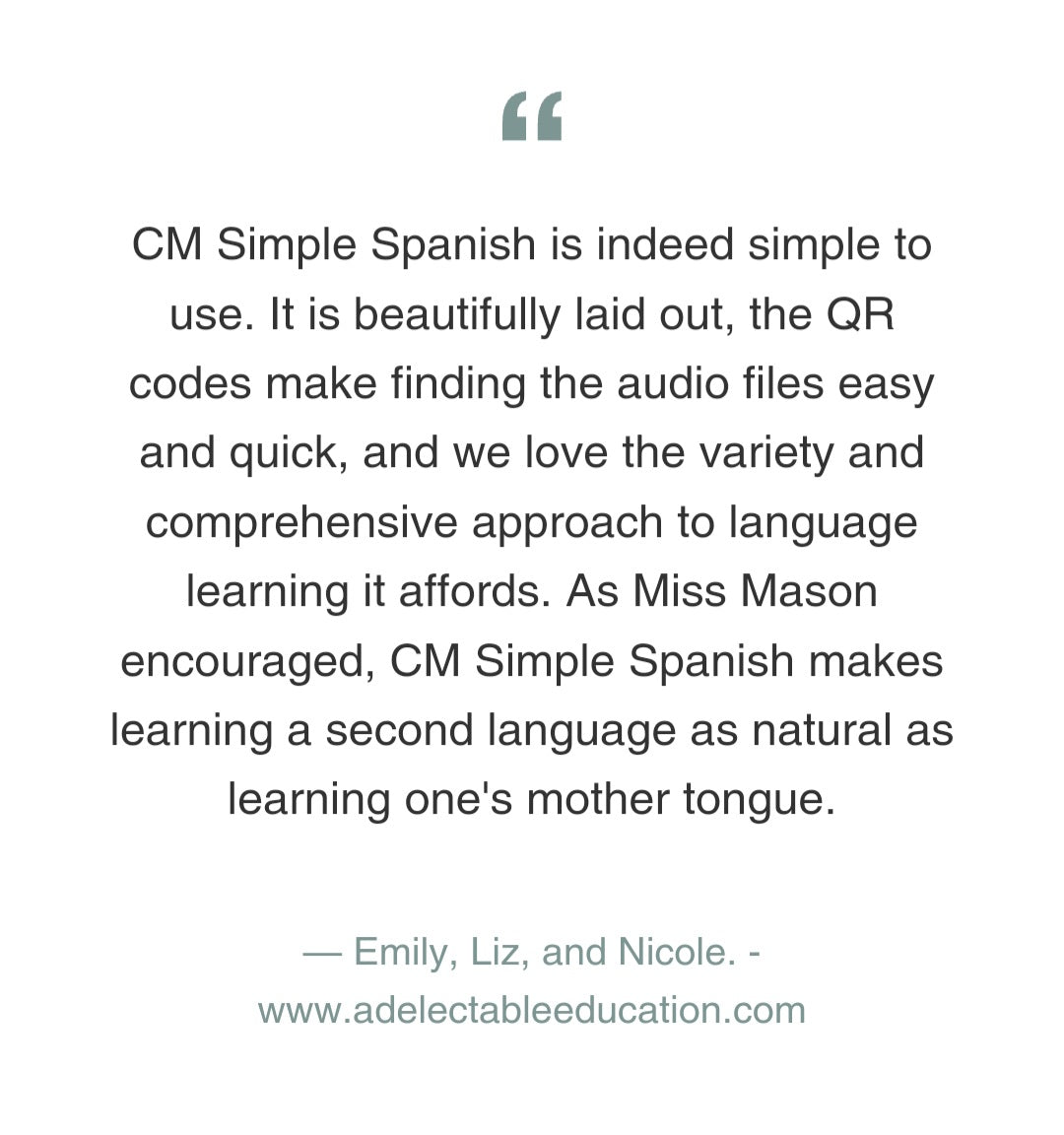 Charlotte Mason Simple Languages