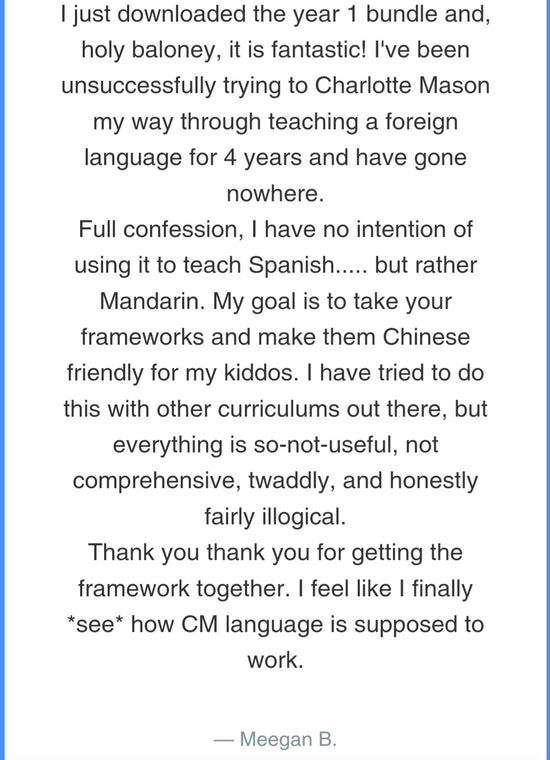 Charlotte Mason Simple Languages